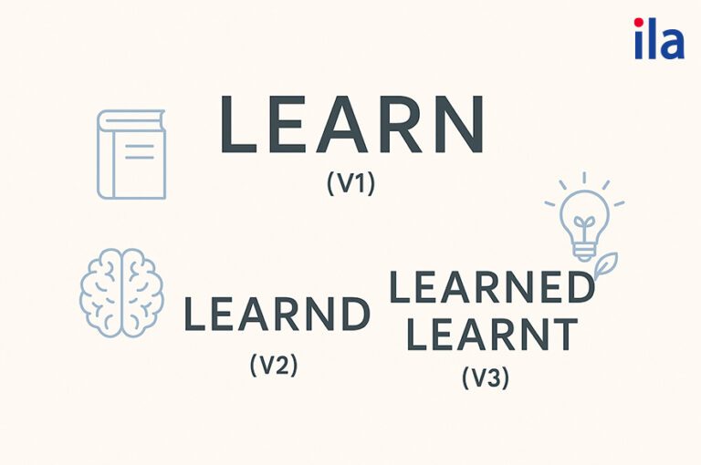 Quá khứ của Learn: Learn V2, V3, cách chia, cách dùng dễ hiểu - ILA Vietnam